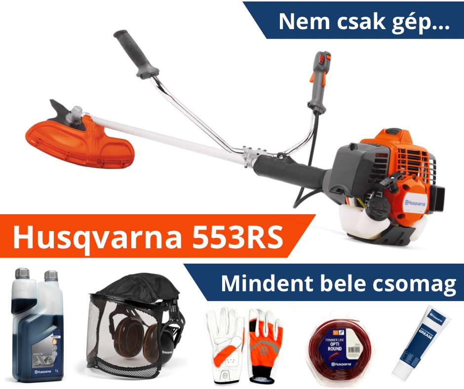 Husqvarna 553RS fűkasza - Mindent bele csomag